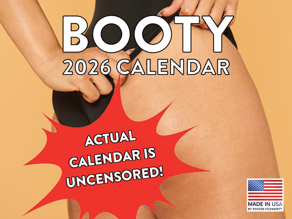 Booty Calendar 2026 Monthly Wall Calender 12 Month | American Made In ...