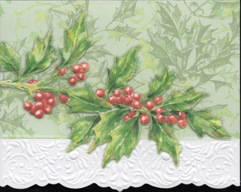 Christmas Holiday Holly Berry Portfolio Boxed Note Cards by Carol Wils ...