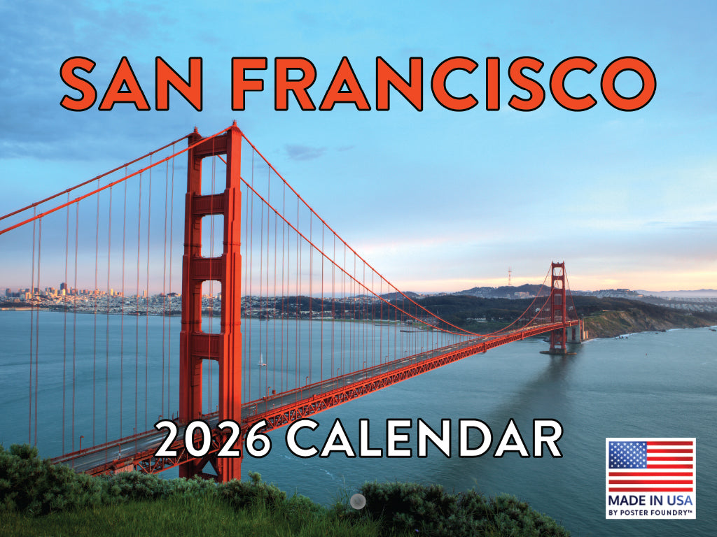 San Francisco Calendar 2026 SF Monthly Wall Calender 12 Month | Americ ...