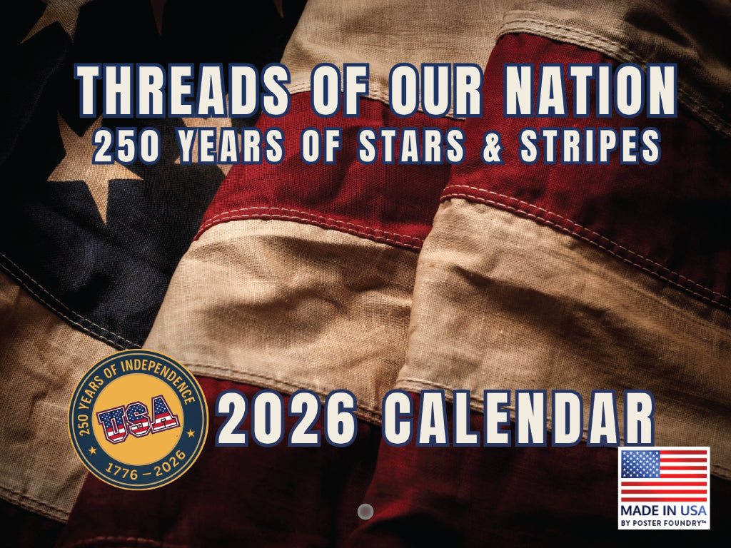 USA 250th Anniversary 1776 Thread of Nation Flag Calendar 2026 Monthly ...
